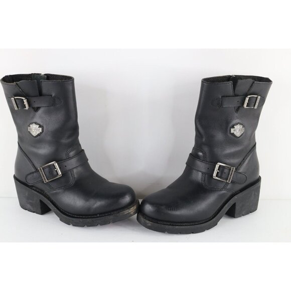 Harley-Davidson | Shoes | Vtg 9s Harley Davidson Womens 8 Leather ...